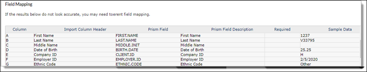 Working with New Employee Import Data Mapping